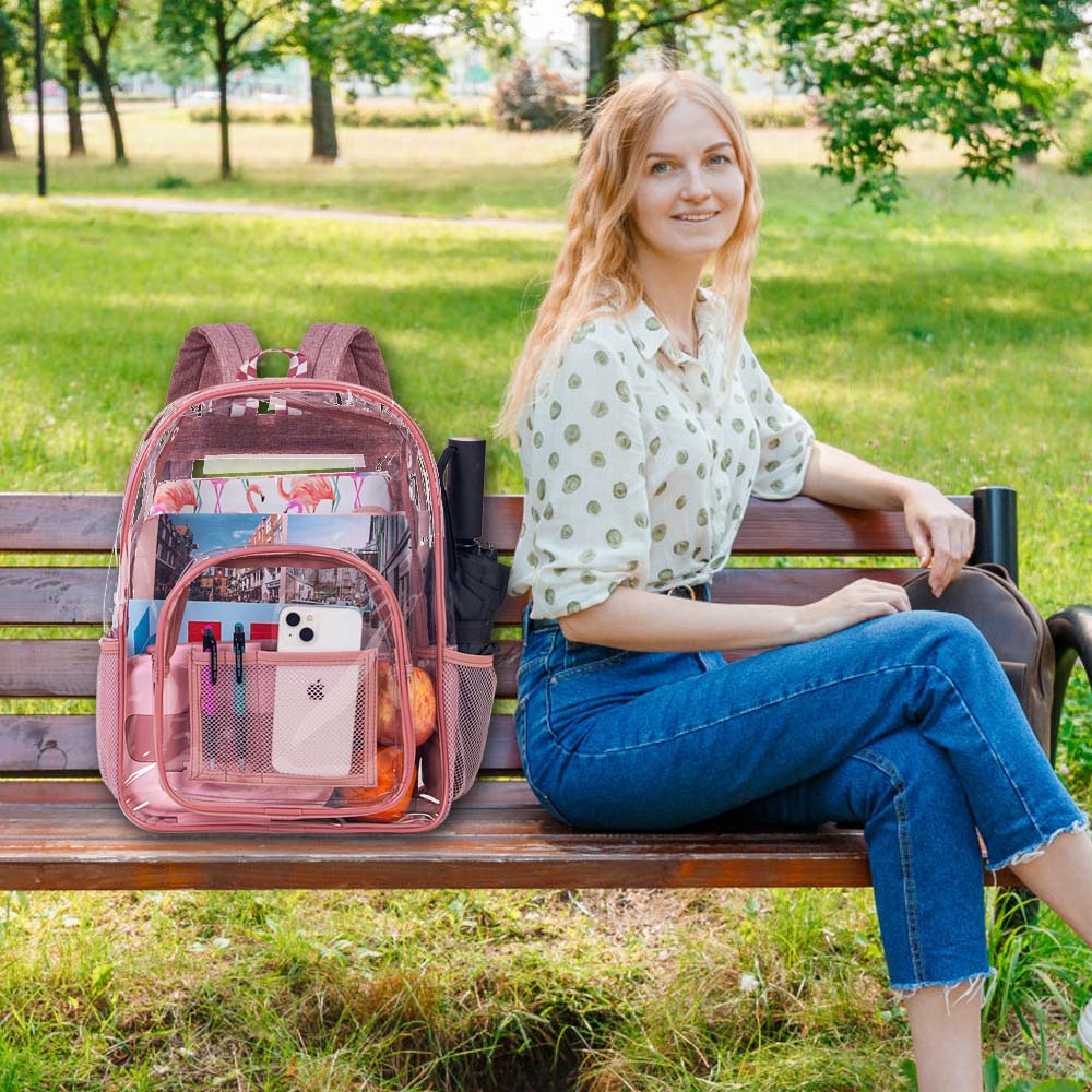 Clear Backpack Heavy Duty, See Through Transparent Bookbag | SHEIN USA