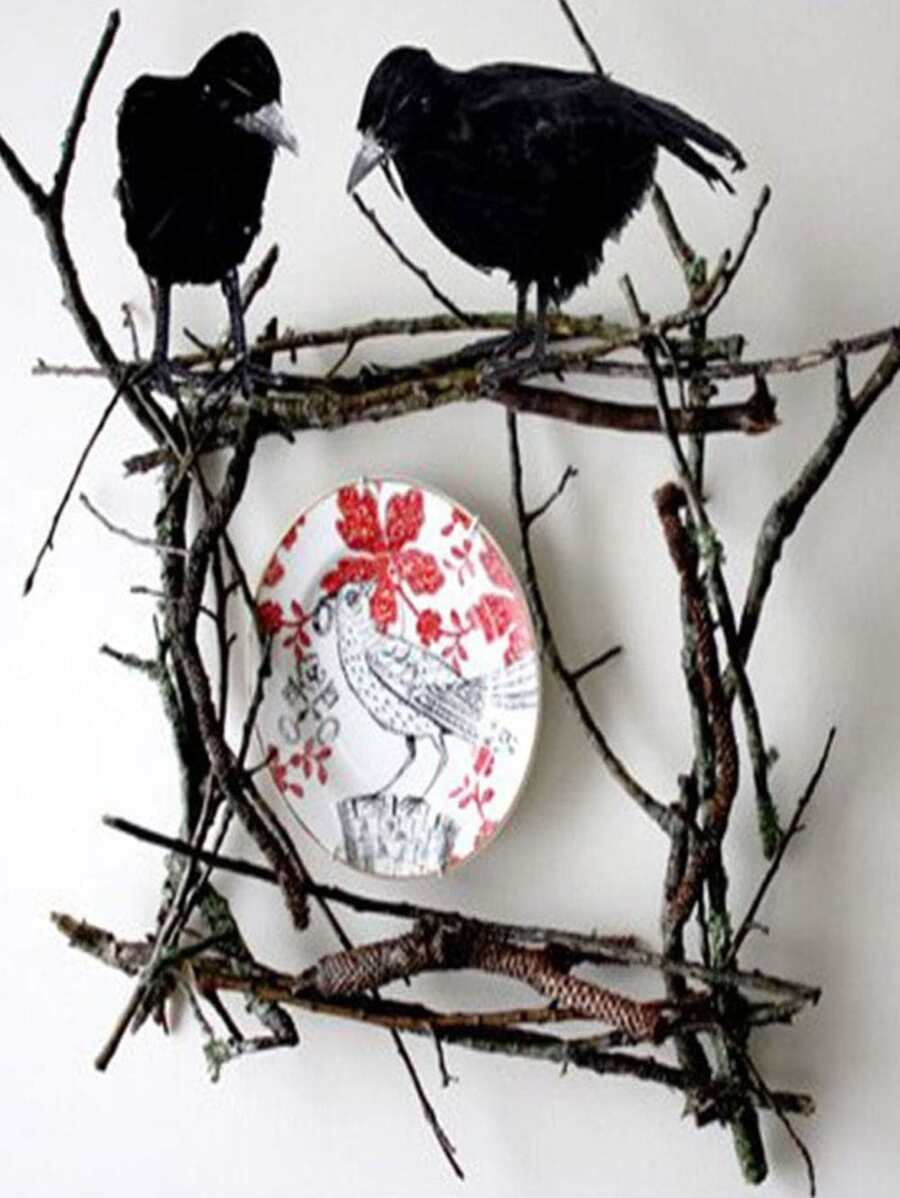 Halloween Decoration Realistic raven Halloween Handmade raven Prop ...