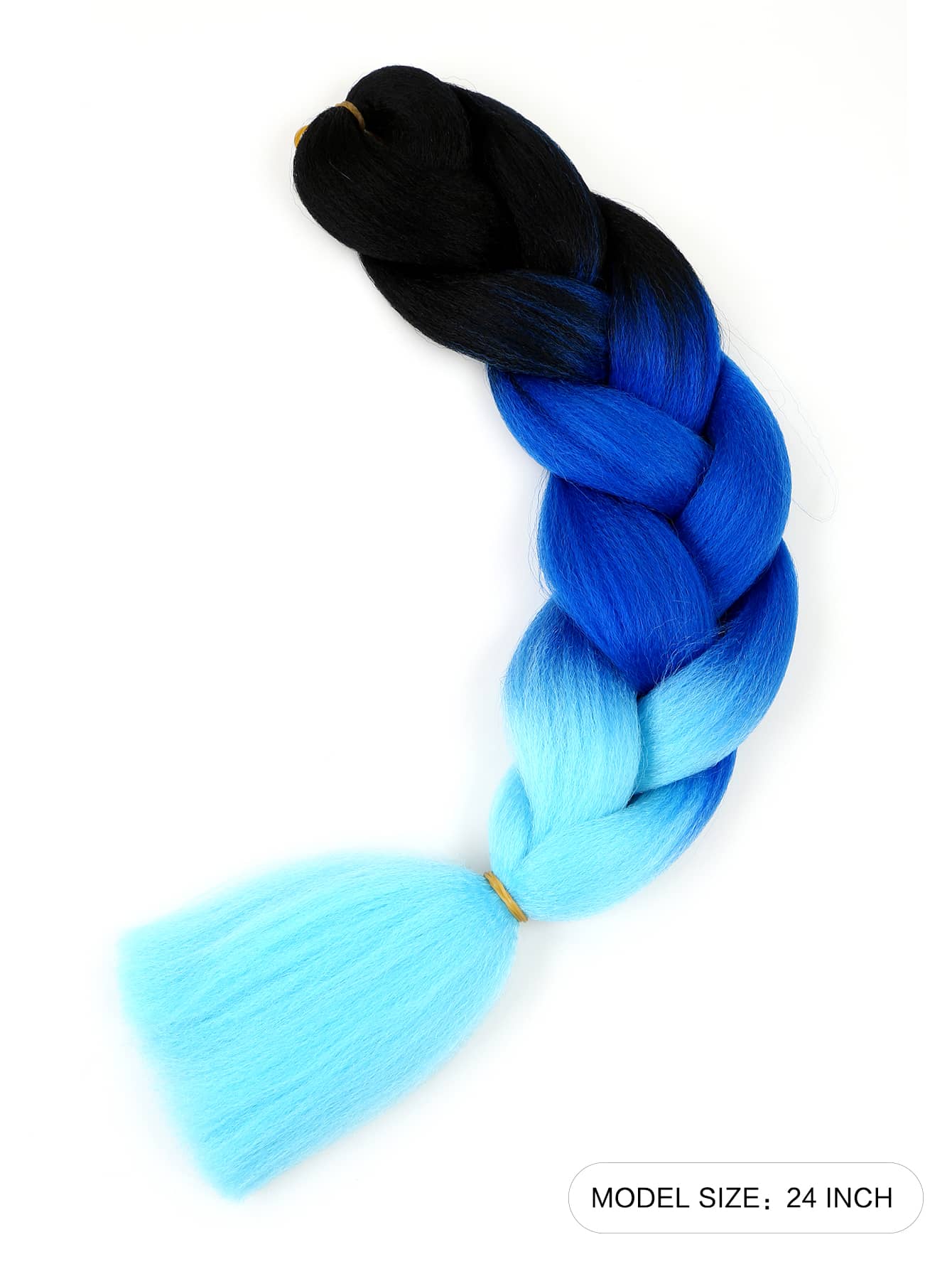 Ombre Black Royal Blue Braiding Hair 24 Inch Braid Hair Extensions 3Pcs ...