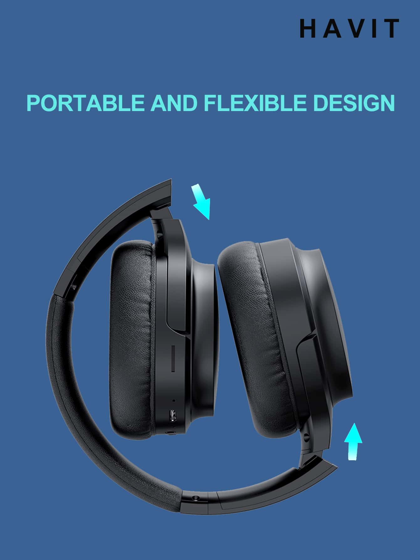 Havit I62 Fone De Ouvido Sem Fio Portátil E Flexível De Alta Qualidade Com Entrada Auxiliar De 3 ...