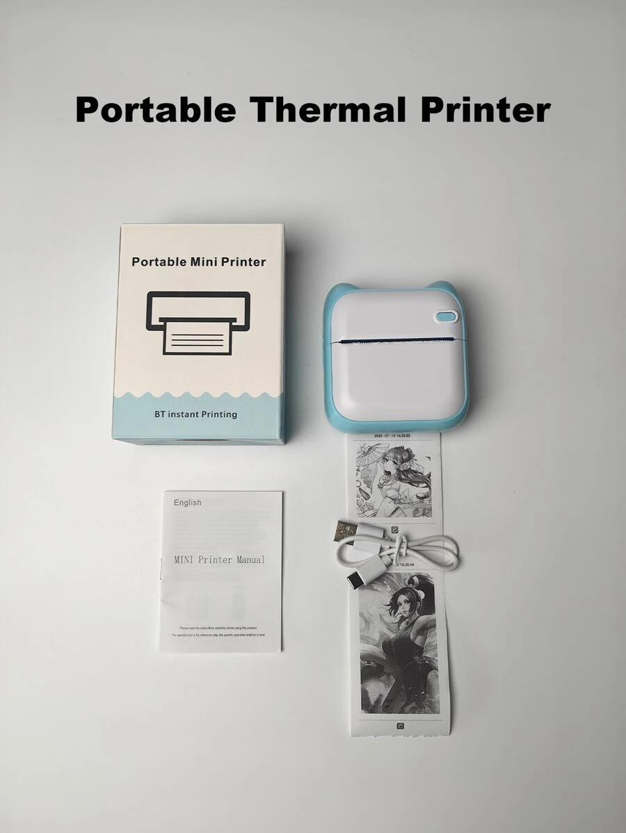 A31 Blue Label Maker Portable Printer 2d Mini HD Photo Printers Thermal ...