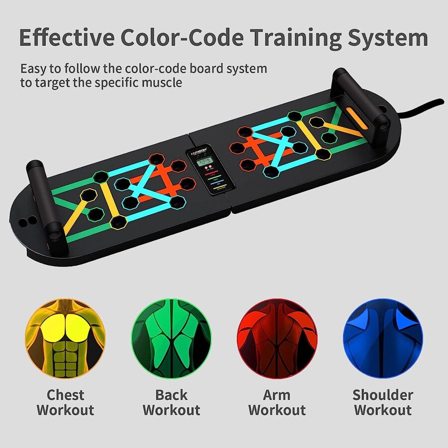 HARISON Push Up Challenge Board, Pushup Board Fitness with Counter and ...