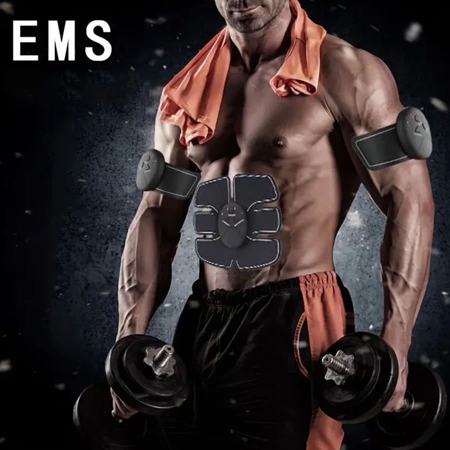 Ems Muscle Toner Abs Stimulator Belt Abdominal Muscle Trainer Ems ...