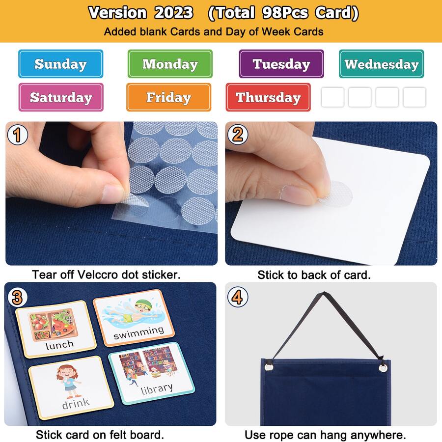 Visual Schedule Chart for Kids, Daily Calendar and Weekly Progress ...