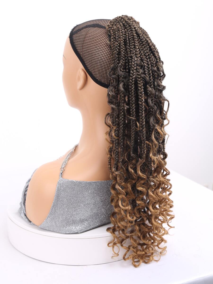 amir hair Braided Drawstring Ponytail Long Curly Box Braids Ponytail ...
