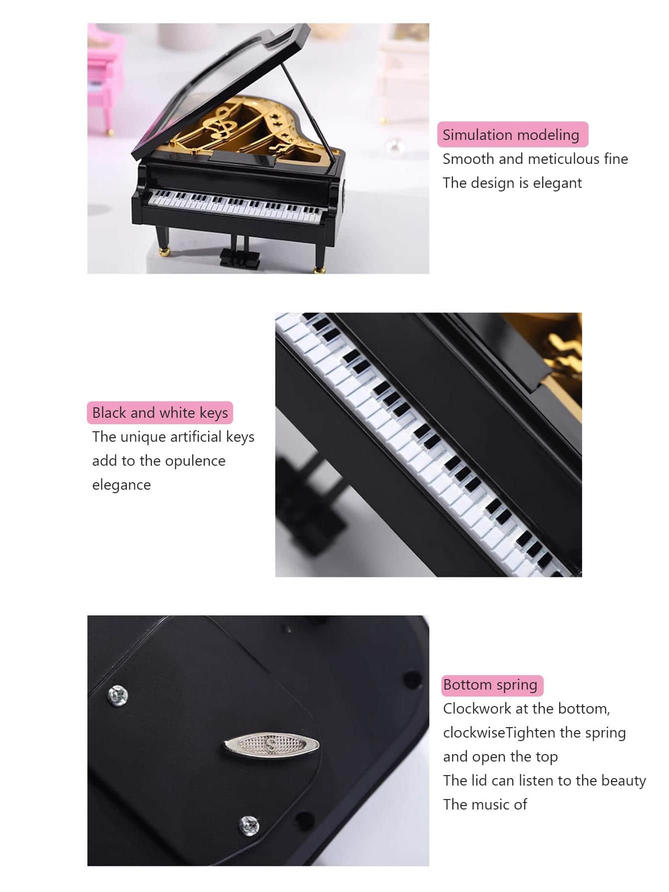 Piano Shaped Music Box For Boys And Girls | SHEIN EUR