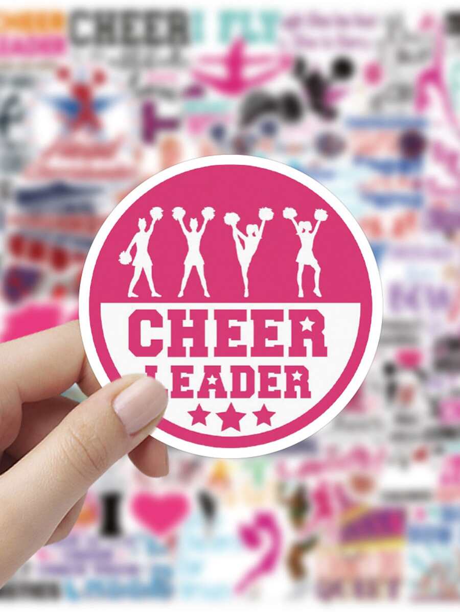 50PCS Cheerleading Stickers,Vinyl Waterproof Cheer Decals,Cheering ...