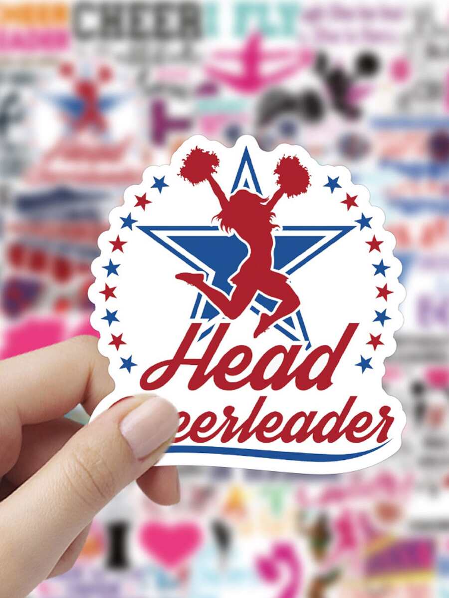 50PCS Cheerleading Stickers,Vinyl Waterproof Cheer Decals,Cheering ...