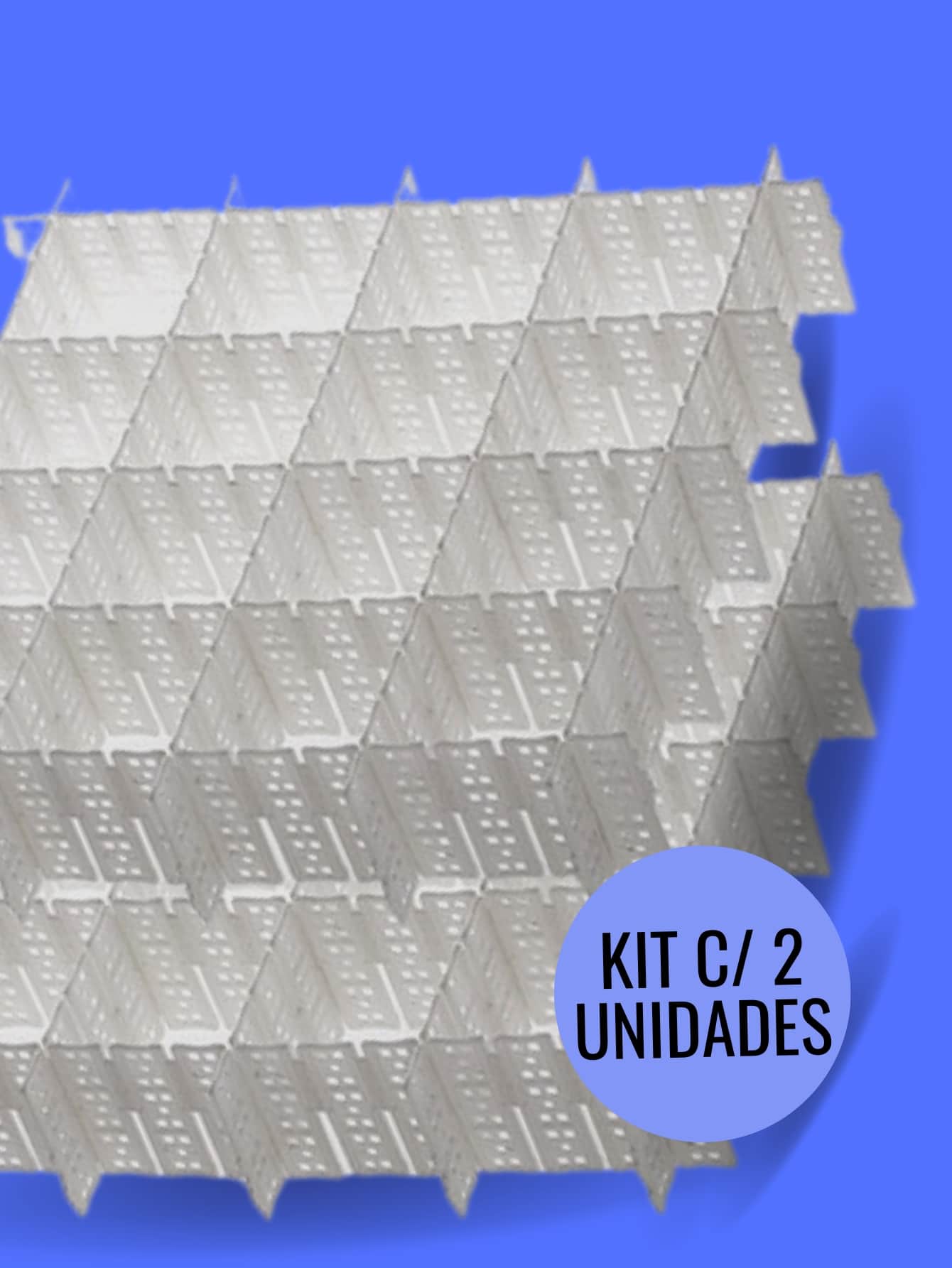 Kit With 2 Honeycomb Drawer Organizers With 5 Dividers, Assembles And ...