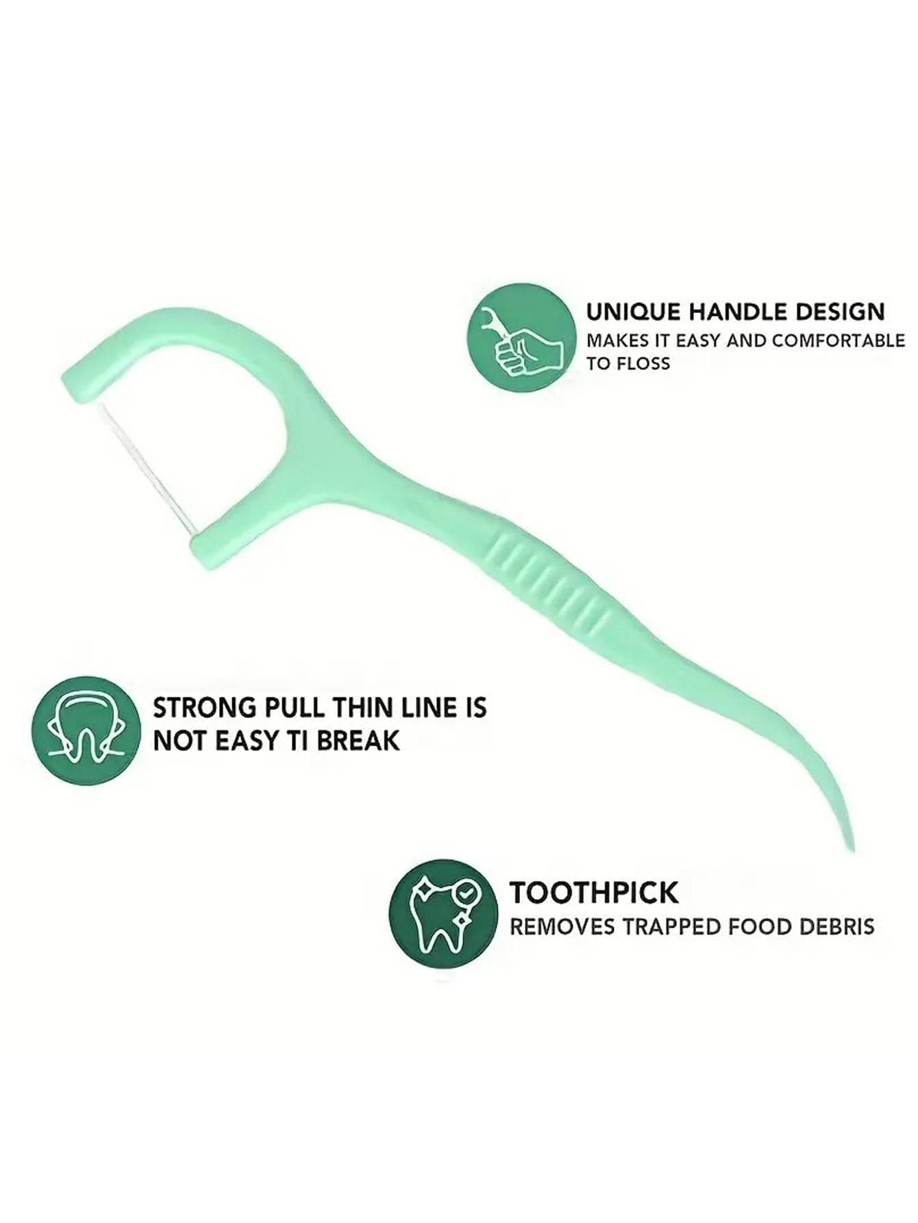 100 Count Flossing Mint Flavor Cleaning Soft Flossing, For Tooth ...