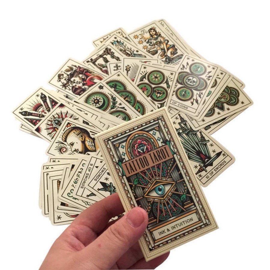 10.3x6cm Tattoo Tarot 78 Cards Tarot Deck Beautifully Illustrated Fully ...
