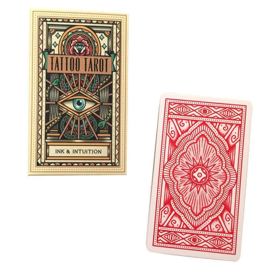 10.3x6cm Tattoo Tarot 78 cards Tarot Deck beautifully illustrated Fully Functional Set Featuring ...