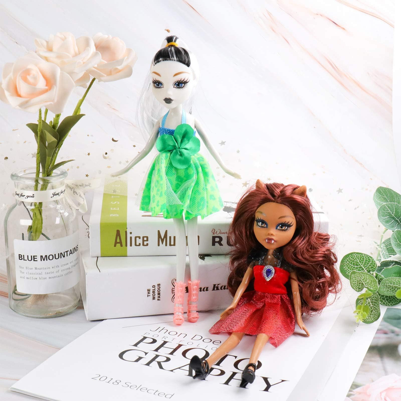 5 Sets 9 Inch Monster Girl Dolls Include 5 Pieces Girl Monster Dolls, 5 ...