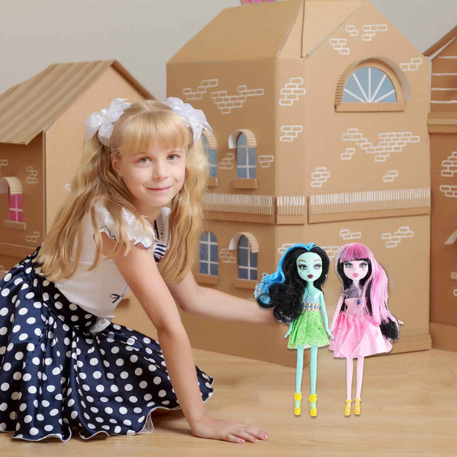 5 Sets 9 Inch Monster Girl Dolls Include 5 Pieces Girl Monster Dolls, 5 ...