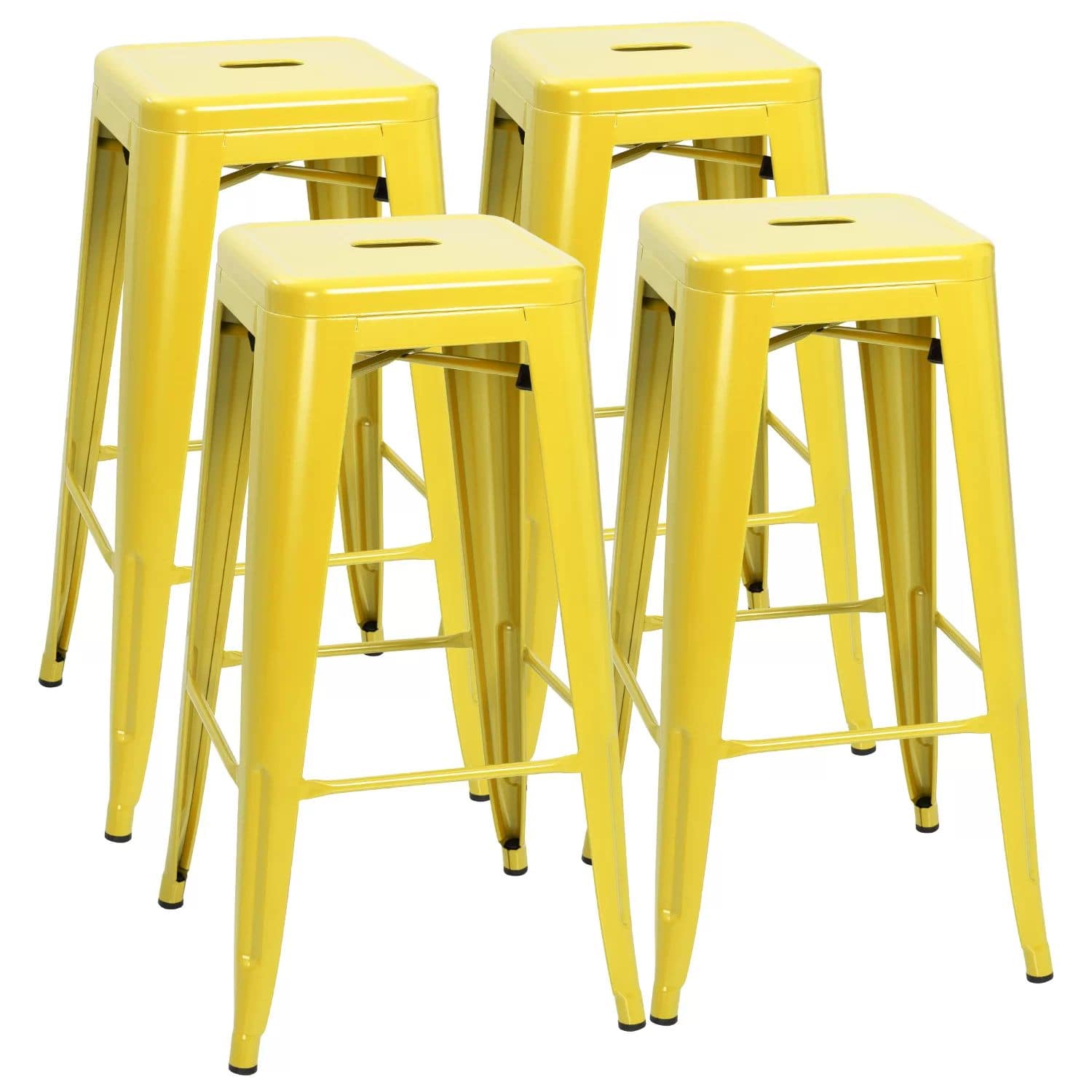 30 Inches Metal Bar Stools Bar Height High Backless Stools Indoor ...