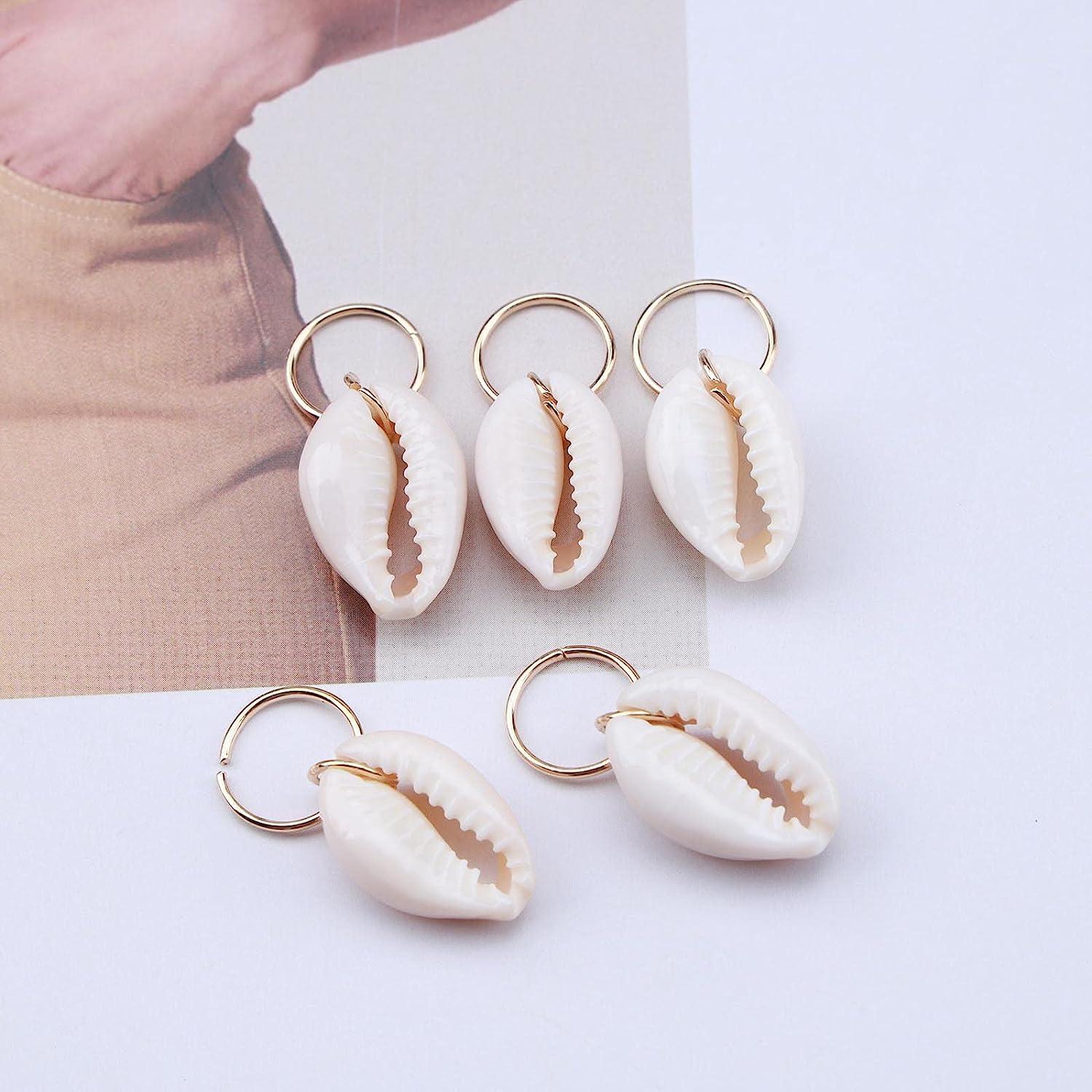 CECILLIA Boho Shell Hair Ring Braid Rings Set Dreadlock Dirty Braid ...