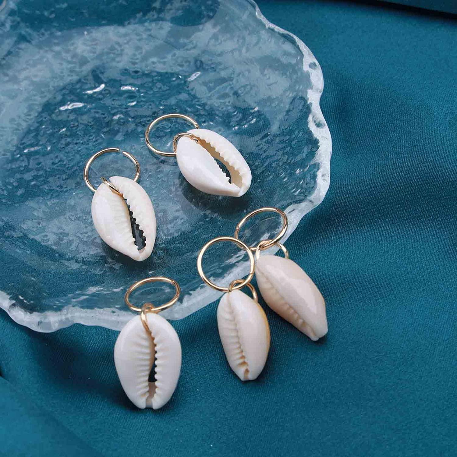CECILLIA Boho Shell Hair Ring Braid Rings Set Dreadlock Dirty Braid ...