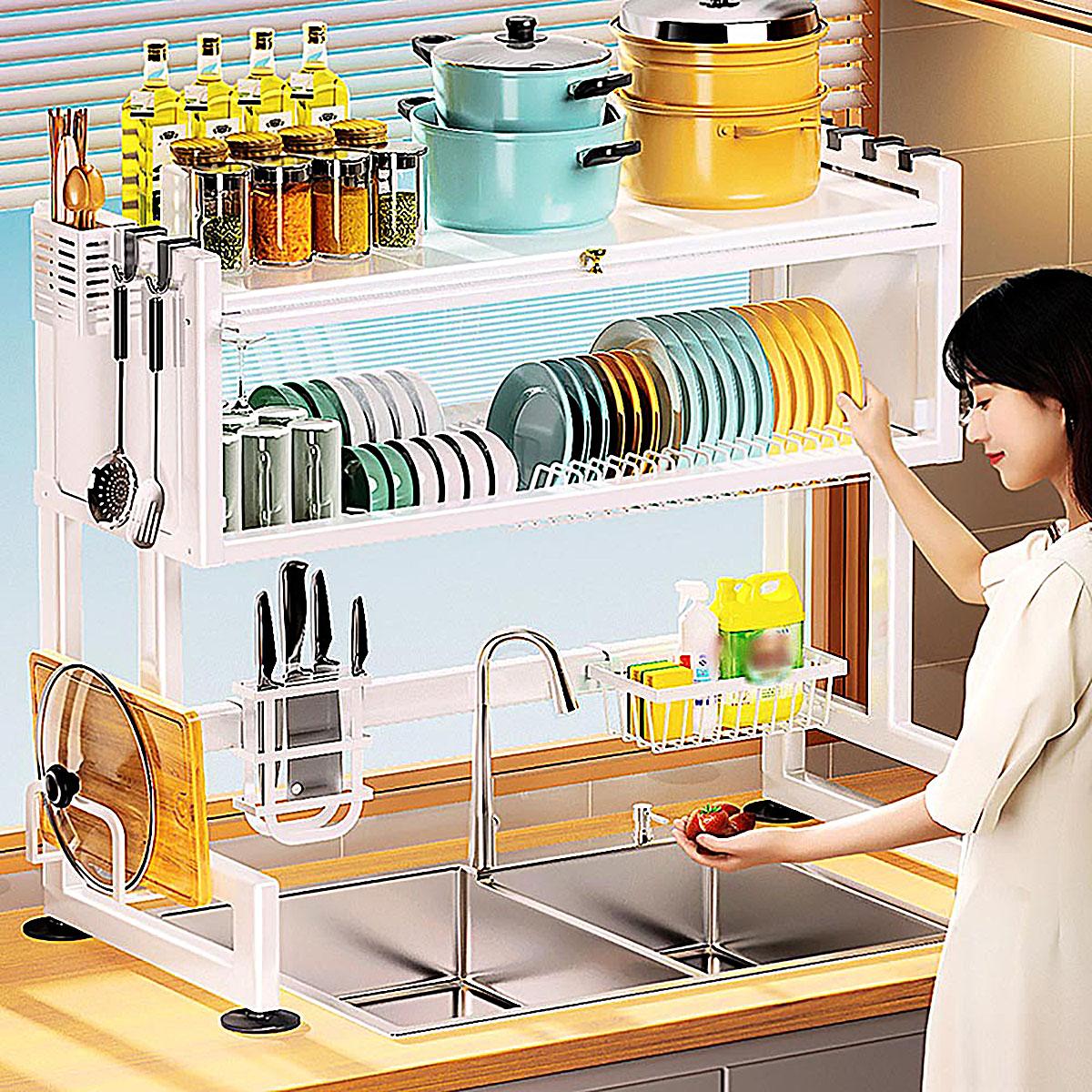 Dish Rack Over The Sink with Cutlery Drainer | SHEIN USA