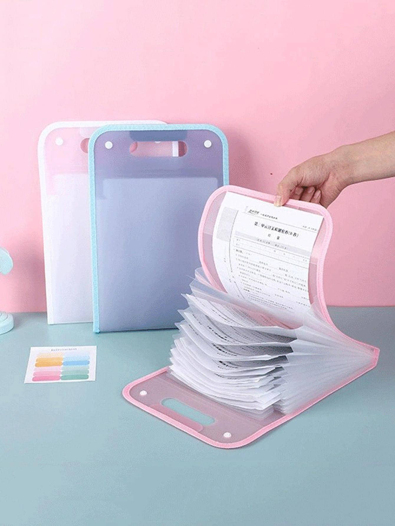 1pc Durable Multi-layer Portable Business Folder With Roll & A4 Paper ...