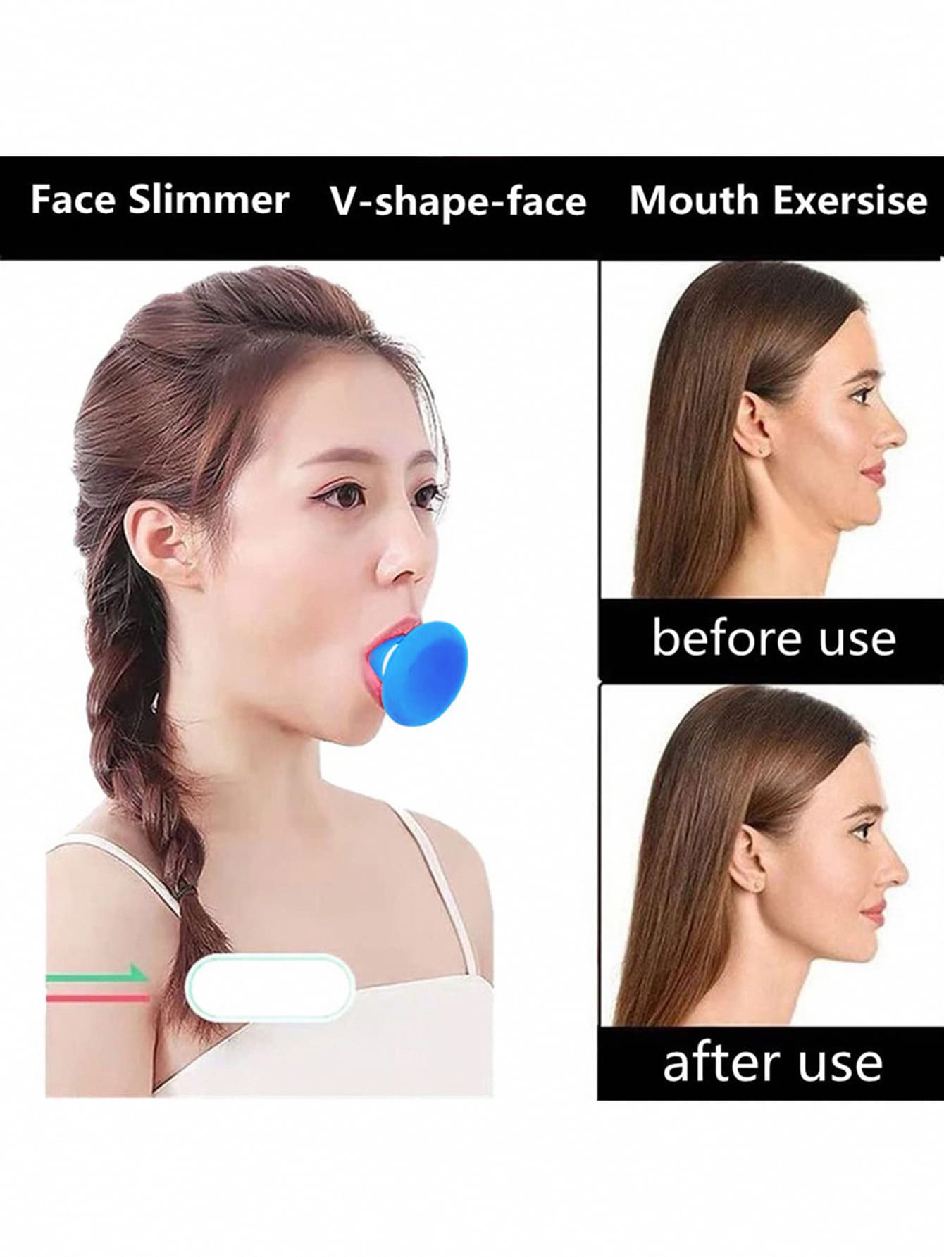 V Face Exerciser Facial Mouth Jawline Exercise Portable Anti-wrinkle ...