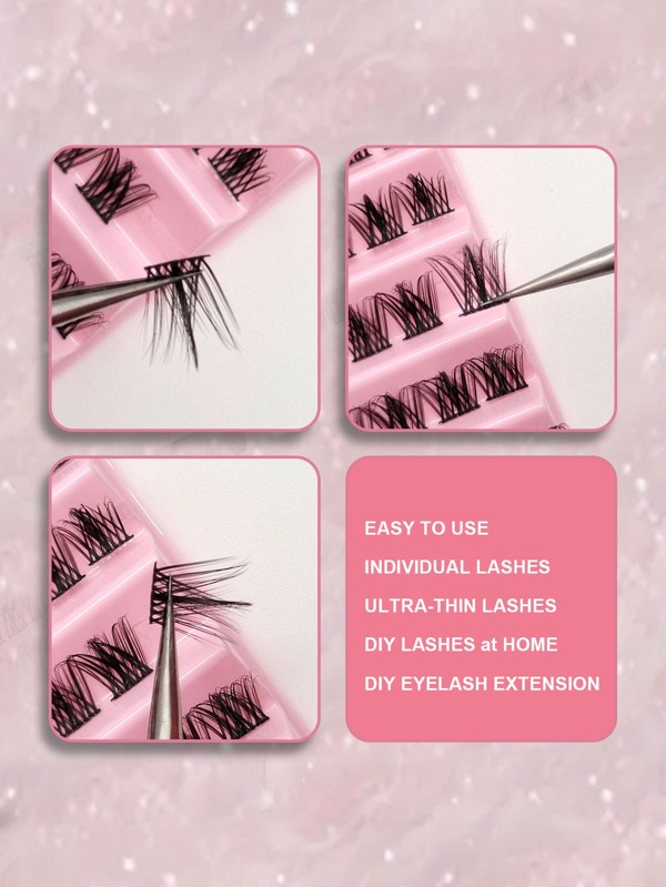 DIY Eyelash Extensions 120 Clusters Manga Lashes Volume Individual ...