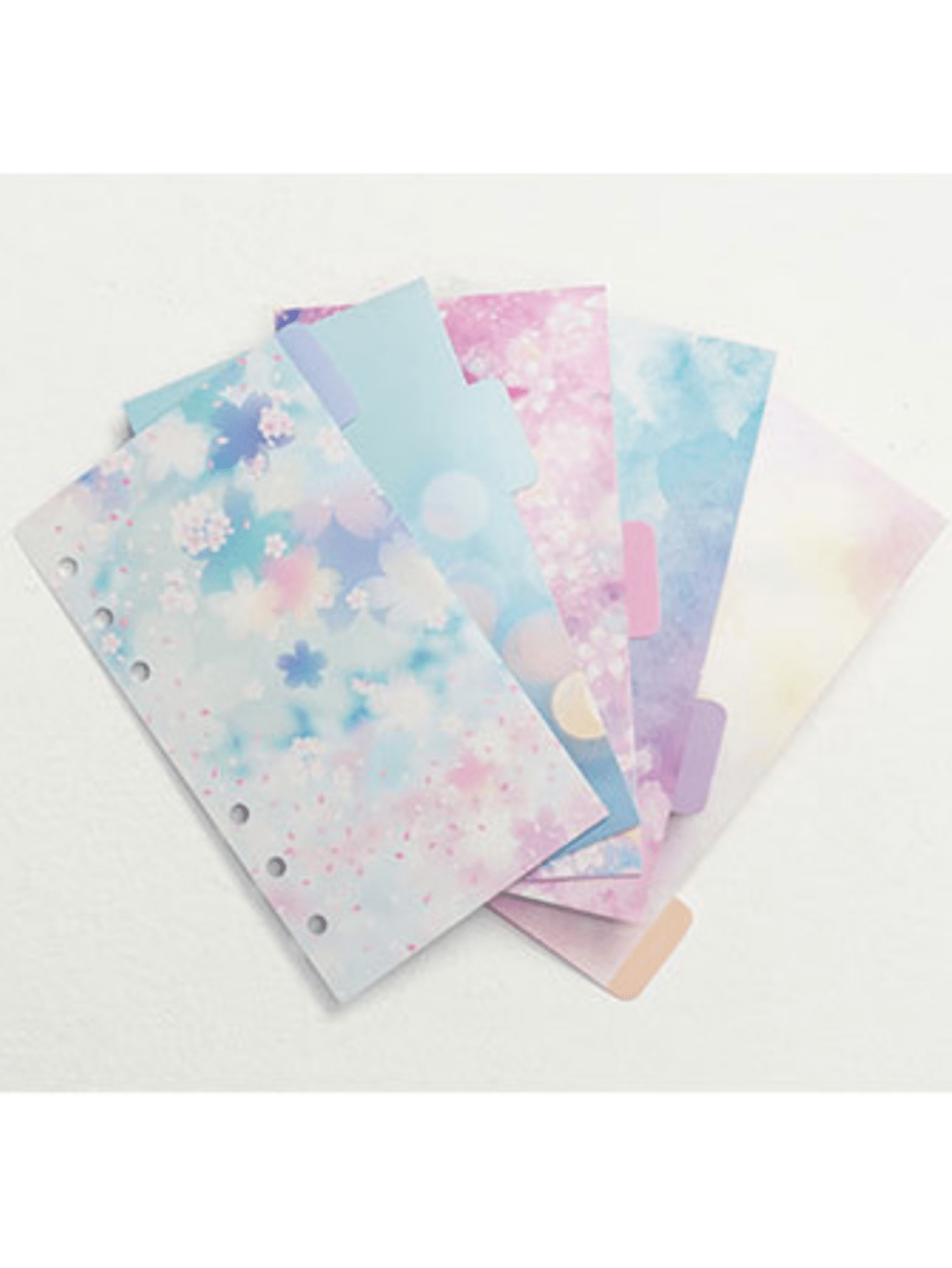 A6 Coil Romantic Cherry Blossom & Starry Sky Design Divider Notebook ...