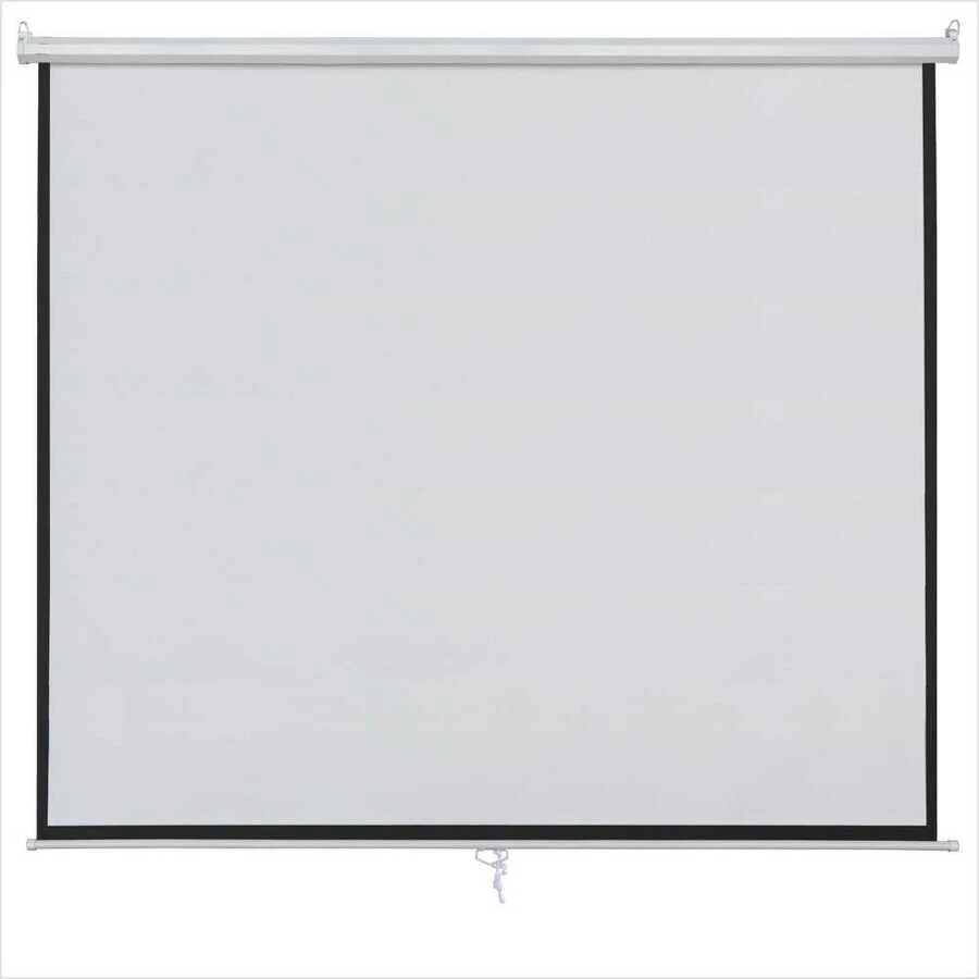 100 Inch 16:9 Manual Pull Down Projector Projection Screen Home Theater ...