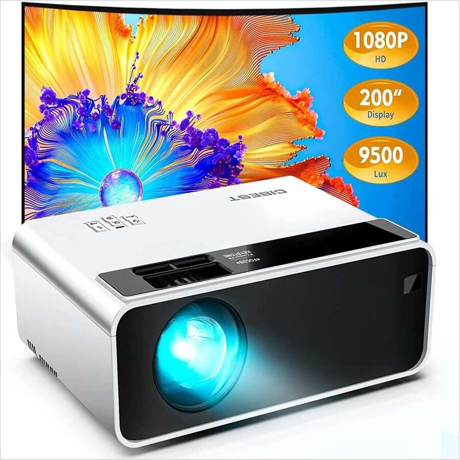 Video Projector 7500 Lumens 1080P LED Mini Home Theater Cinema ...