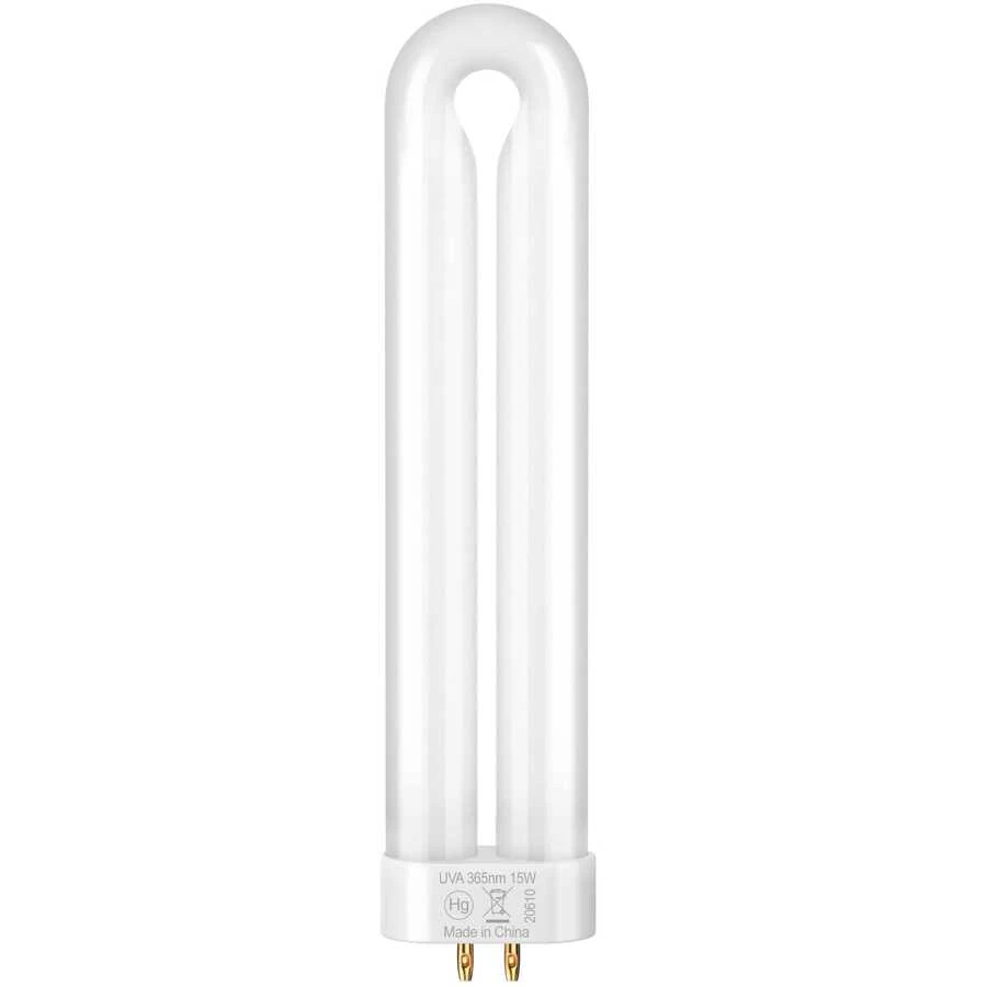 T6, T8, T9 Bug Zapper Replacement Bulb, 15W, 4-Pin Base, U-Tube Bulb ...