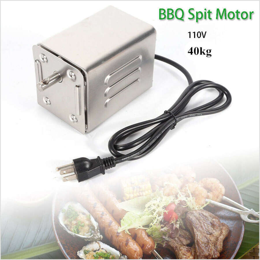 40kg 15W Electric Rotisserie BBQ Grill Roaster Spitt Rod Chicken Pig ...