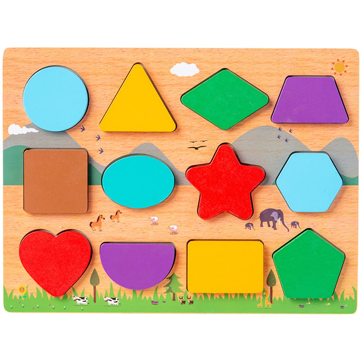 Wooden Preschool Learning Number Puzzles Toys for Kids Age 2-4 ...