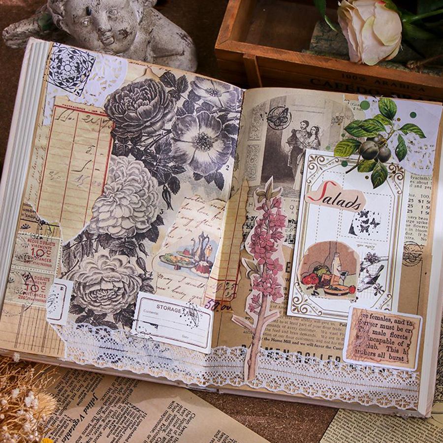 30pcs Vintage Style Scrapbook Paper Pack, DIY Journal Notebook Base ...
