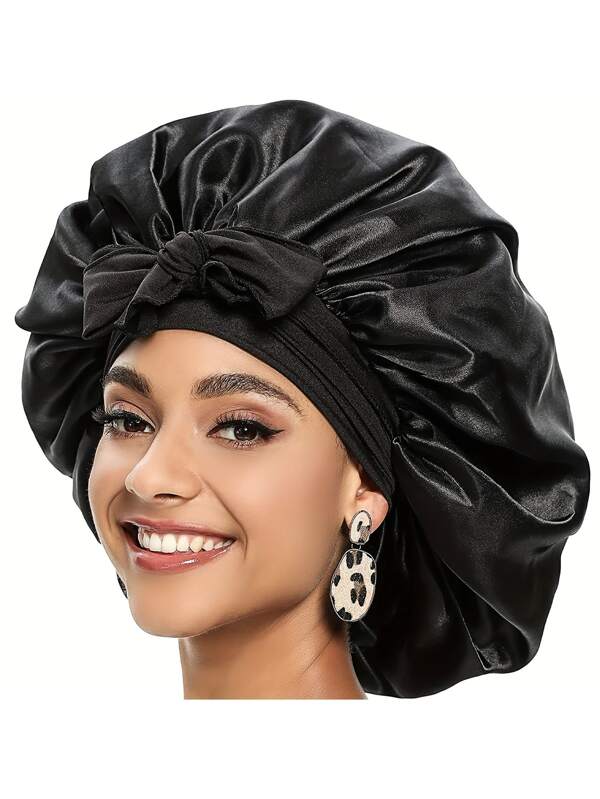 Satin Bonnets, Silk Satin Bonnet Cap, Night Sleep Hat, Hair Bonnets For ...