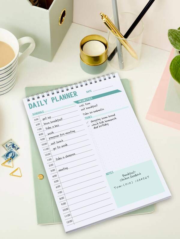 daily to do list notepad spiral daily schedule planning pad with ... daily to do list notepad spiral daily schedule planning pad with ...