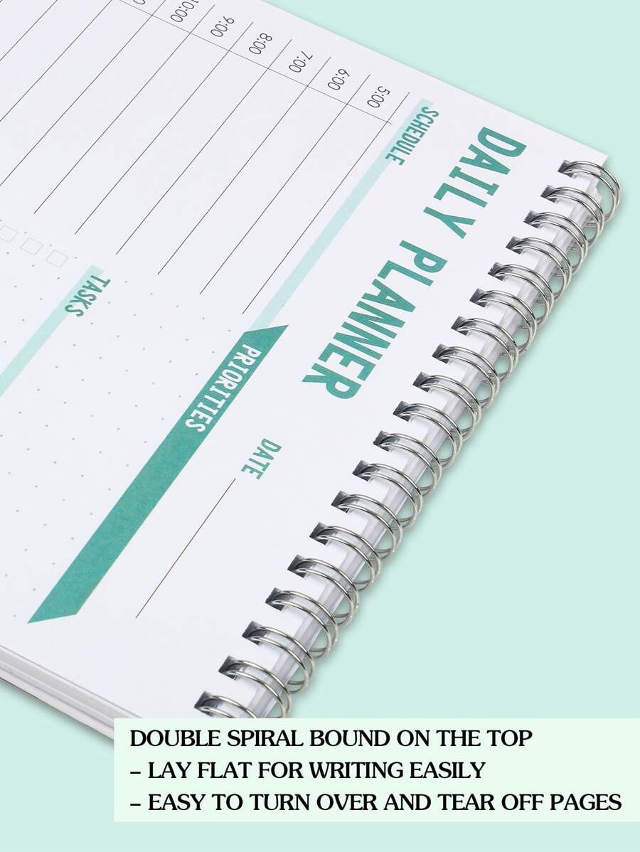 Trees daily to do list notepad spiral daily schedule planning pad with ...