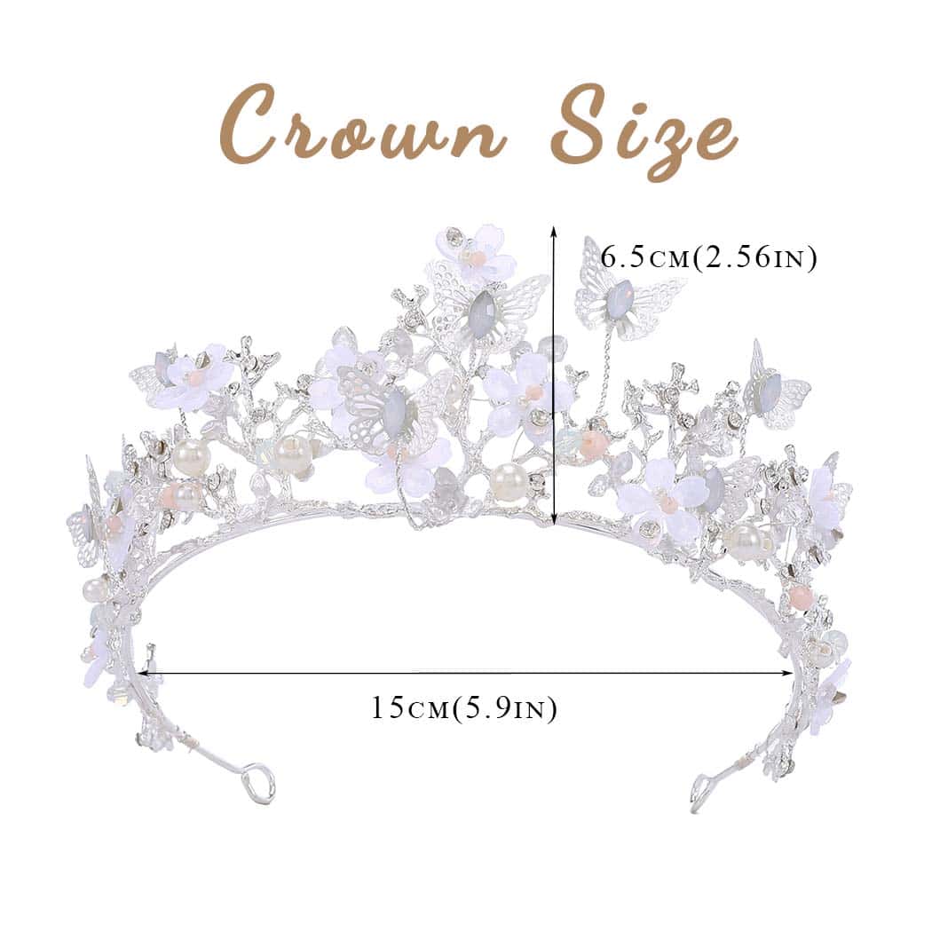 Unicra Queen Crown Butterfly Tiaras and Crowns Rhinestone Tiara Vintage ...