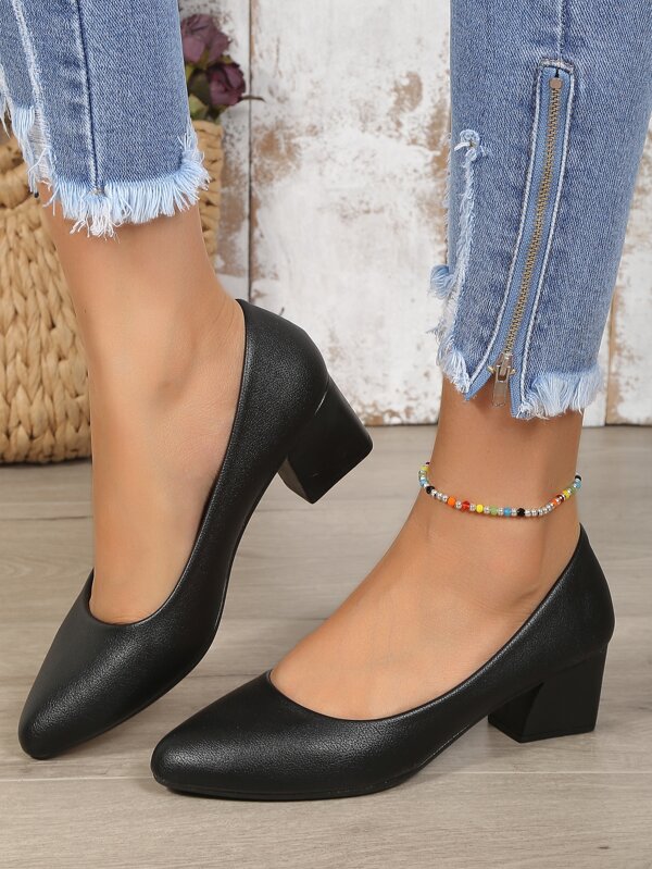 New Air Hostess Women's Shoes, Soft-sole Dress Shoes, Chunky Heel ...