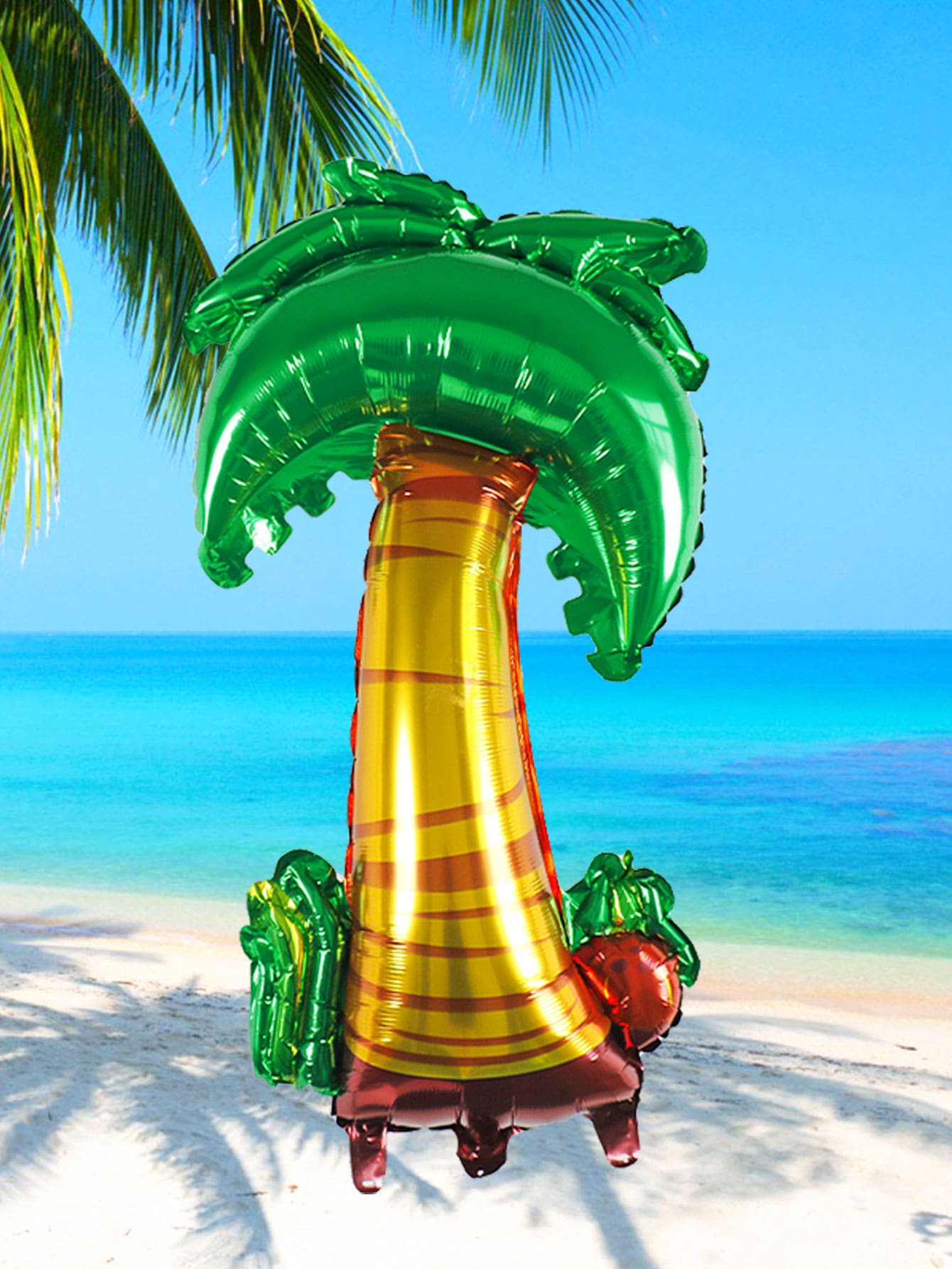 1/2pcs Coconut Palm Shaped Balloons, Summer Party Decoration For ...