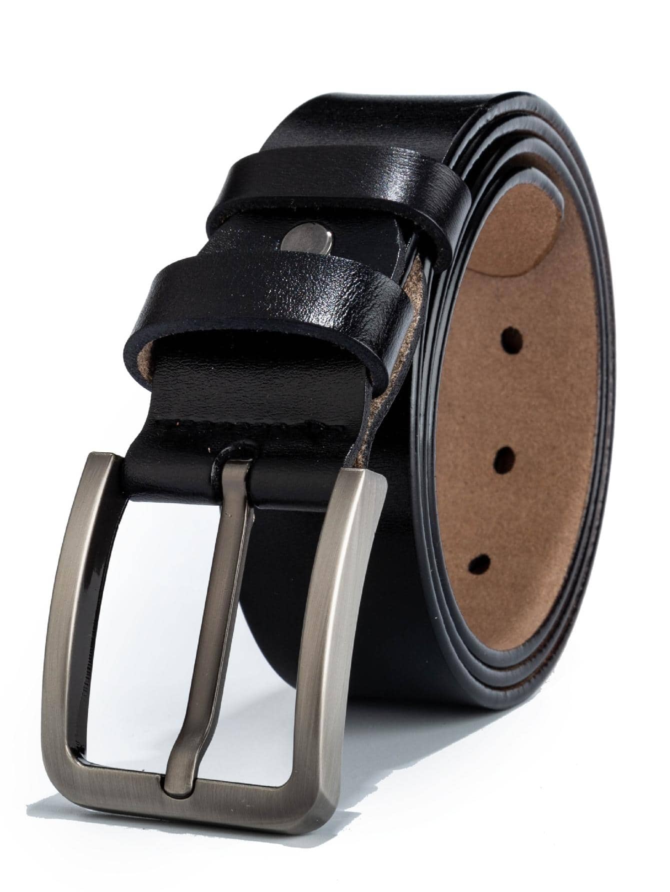 Full Grain Cowhide Leather Belt With Extended Sizes For Men, Suitable ...