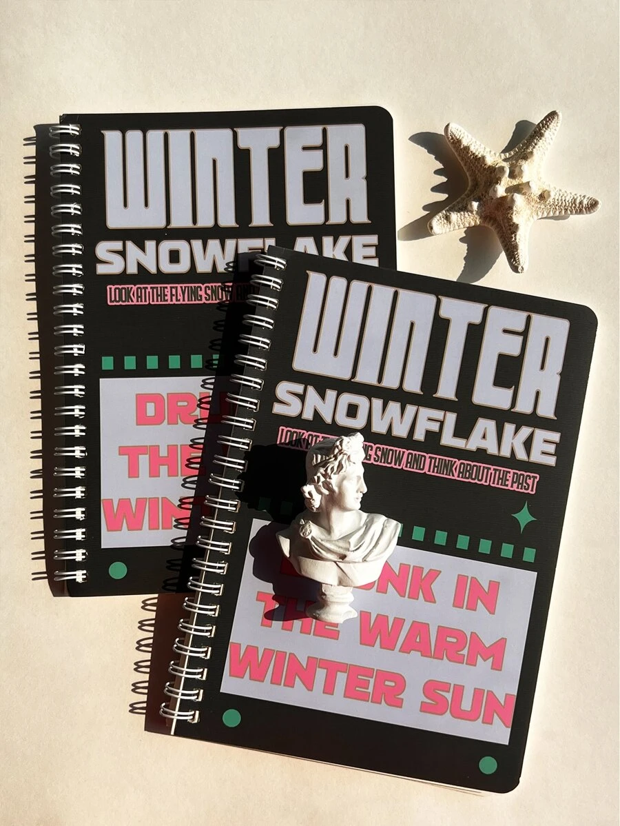 Slogan Pattern Notebook | SHEIN USA