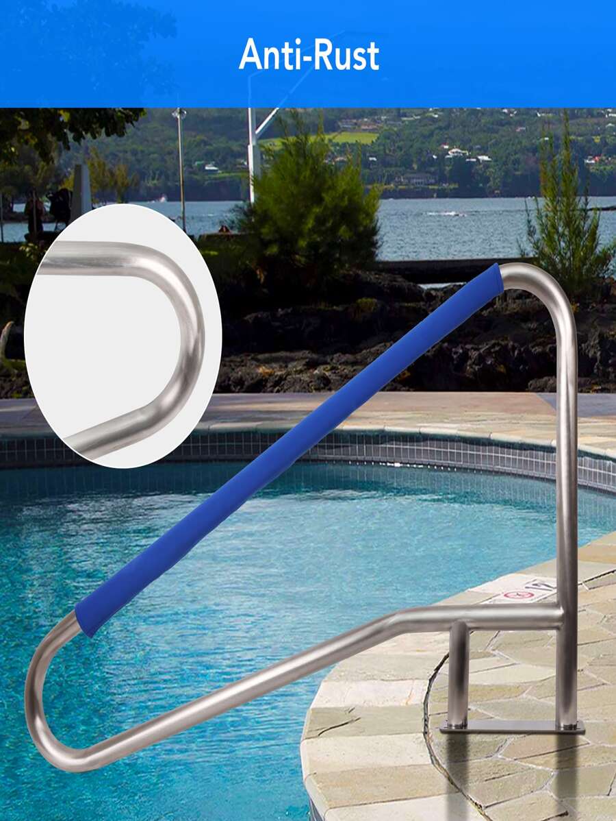 Pool Handrail 55"x32" Swimming Pool Stair Rail 304 Stainless Steel ...