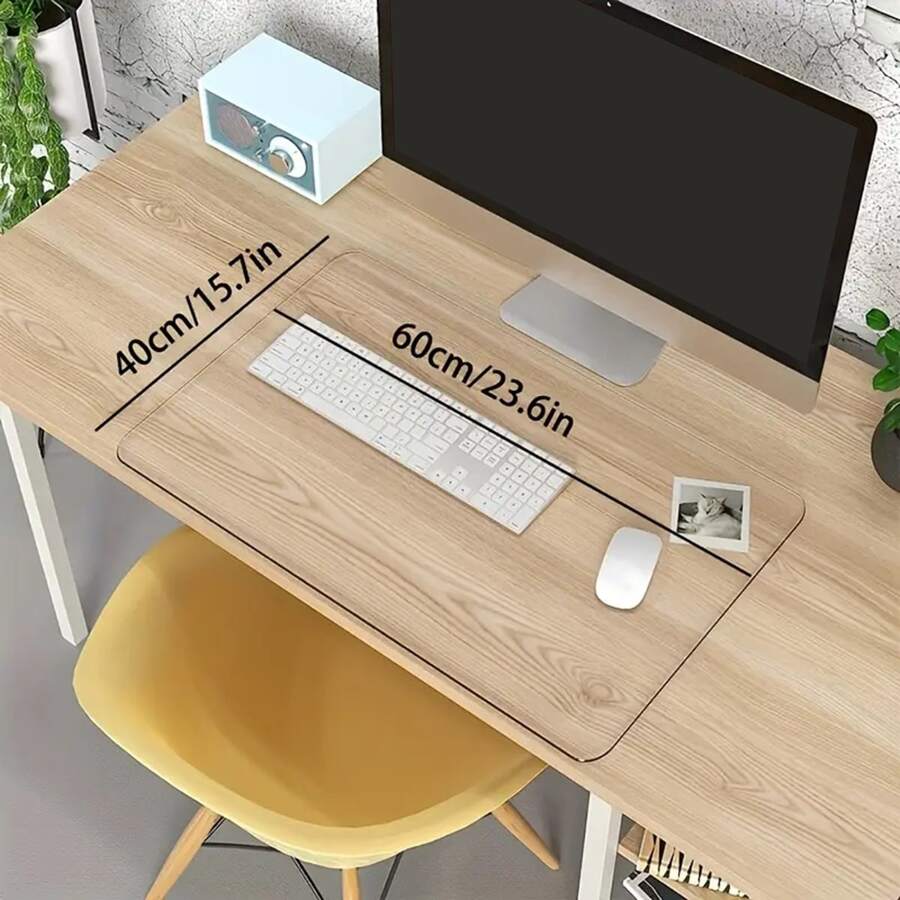 1pc Transparent Pvc Heat Resistant Waterproof Desk Pad With Rounded ...