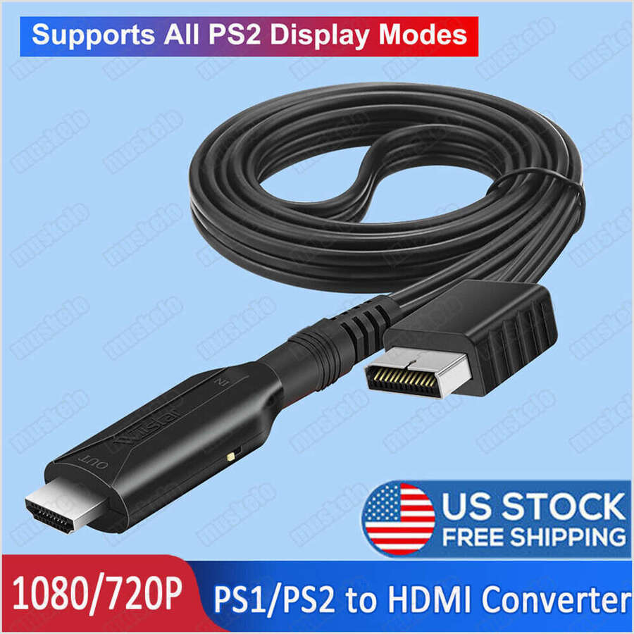 Cable adaptador de consola de juegos Compatible con PS1 PS2 a HDMI ...