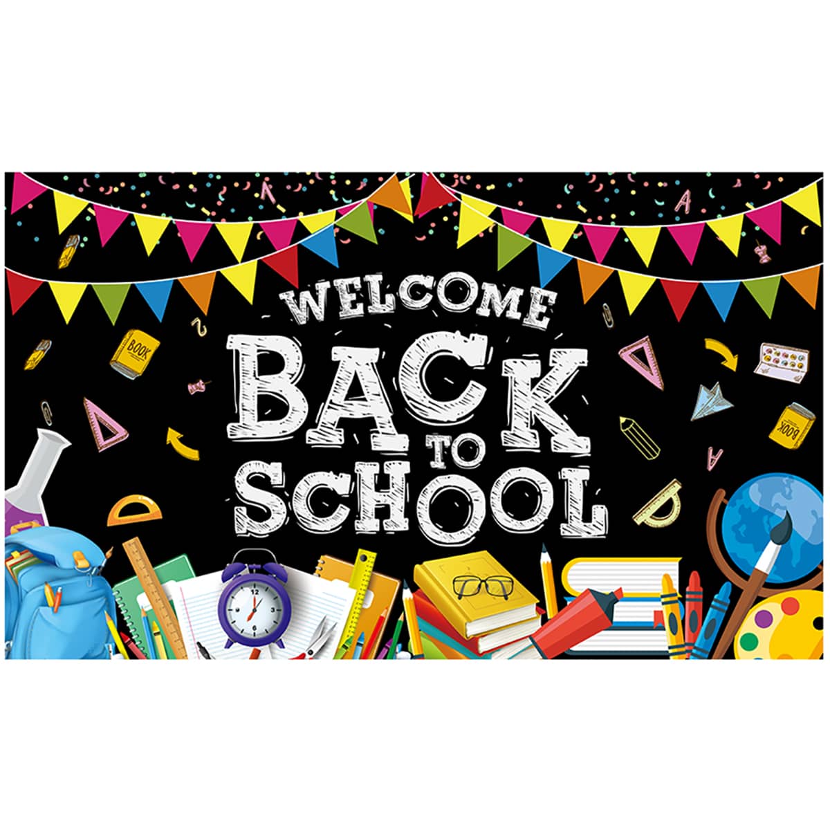 Welcome School Banner First Day of School Backdrop Banner Large Fabric ...