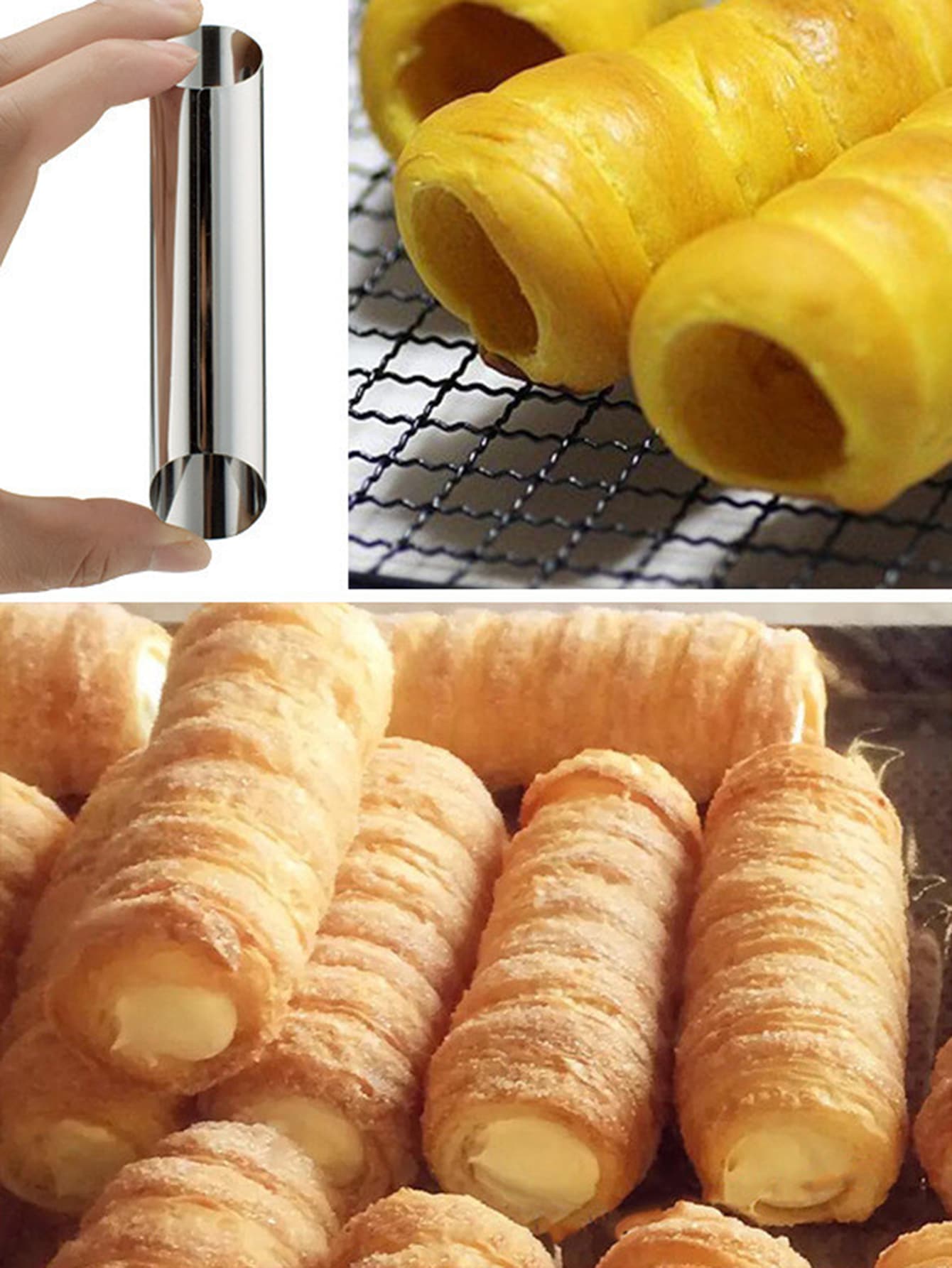 Stainless Steel Hollow Bread Stick, Danish Pastry, Croissant, Sweet ...