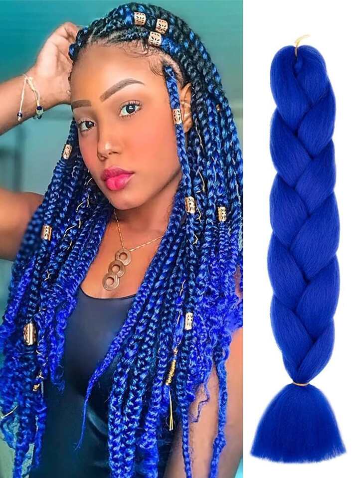 Blue And Black Braids