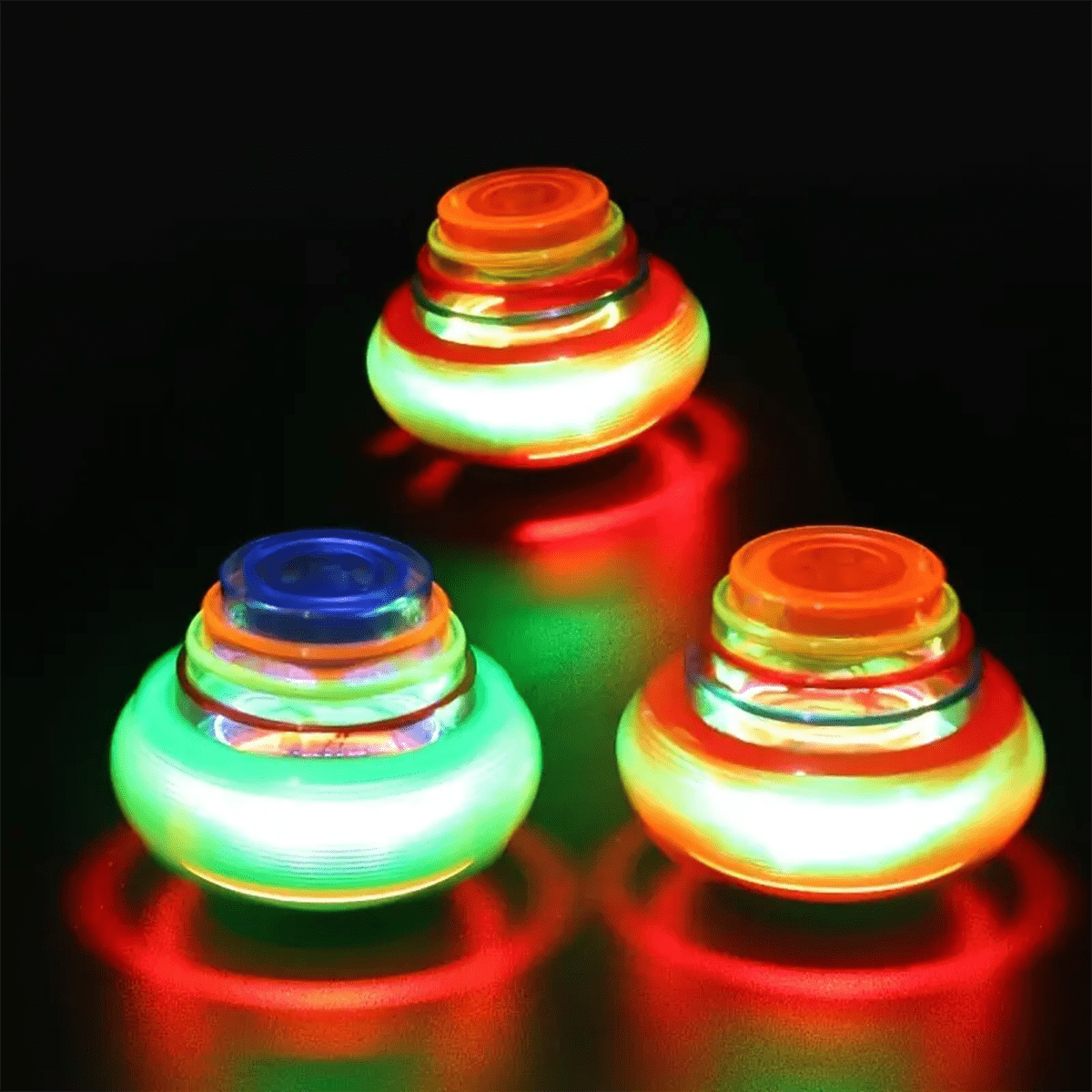 Neu LED Kreisel Kreisel Blinken leuchtend Spinnen Spielzeug Top mit ...