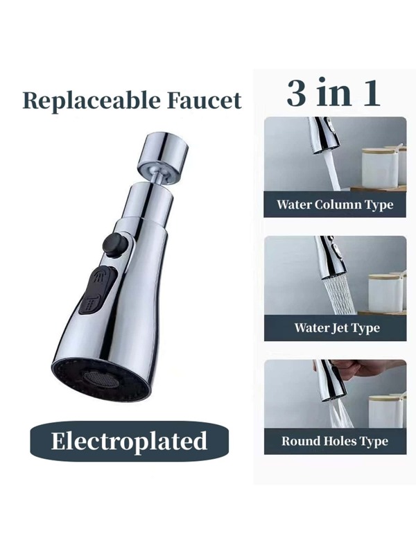 Kitchen Faucet Extender With Swivel Joint And Splash-proof Attachment ...