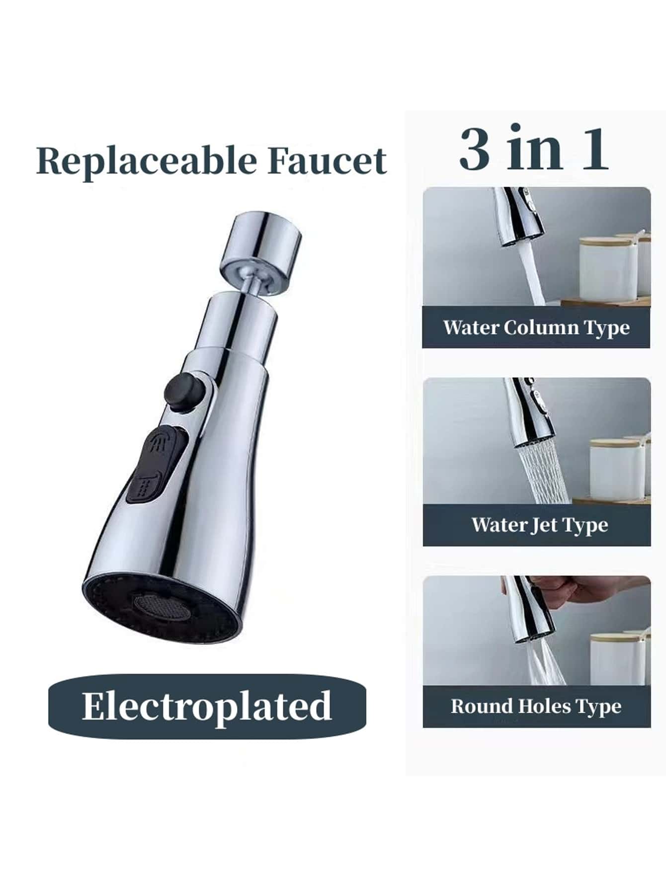 Kitchen Faucet Extender With Swivel Joint And Splash-proof Attachment ...