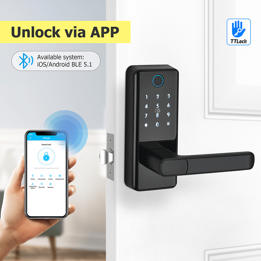 Inteligente Bloqueio , 5 Em 1 Sem Chave Entrada Porta , Inteligente ...